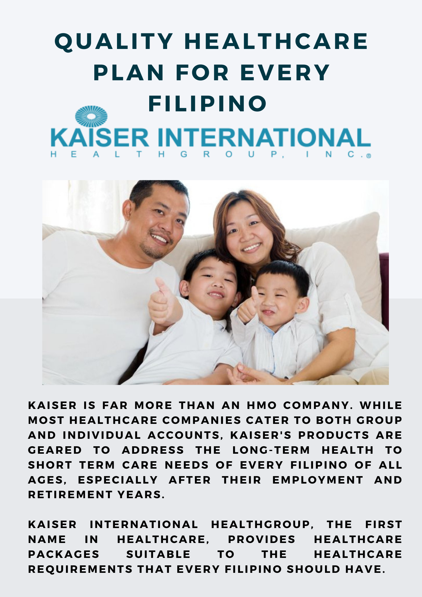 Quality Healthcare Plan for every Filipino – Kaiser International ...